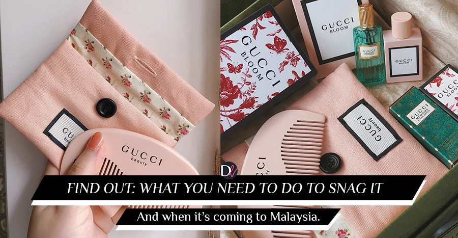 Gucci Beauty comb gift-with-purchase that Austin Li shared is in Malaysia