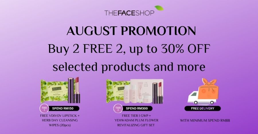 THE FACE SHOP Malaysia August 2021 promotions