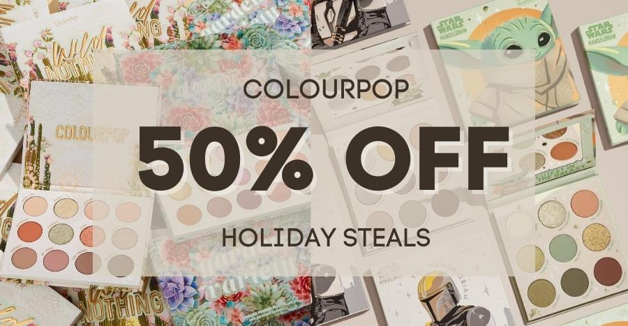 Score 50% off selected items at Colourpop's Holiday Steals sale