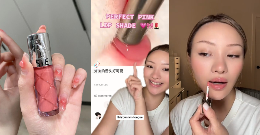 The "perfect pink" lips is in the same shade as a bunny's tongue?! Here ...