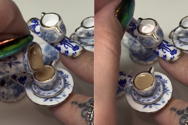 Tea Set-Inspired Nails That Can Hold Real Tea and Sugar! It’s Weird but ...